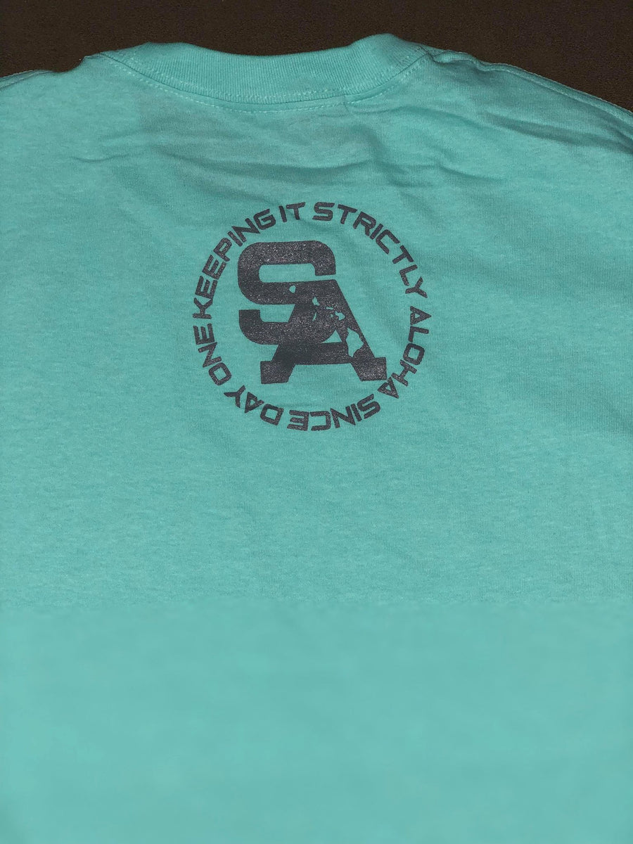 Hawaii 808 The Aloha State Celadon – Strictly Aloha Apparel
